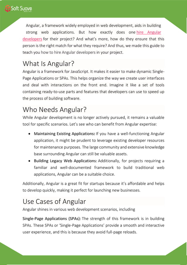 The Ultimate Guide to Hiring Angular Developers | PDF The Ultimate Guide to Hiring Angular Developers | PDF