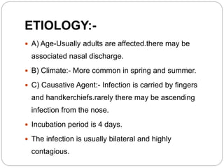 Angular conjunctivitis | PPTX