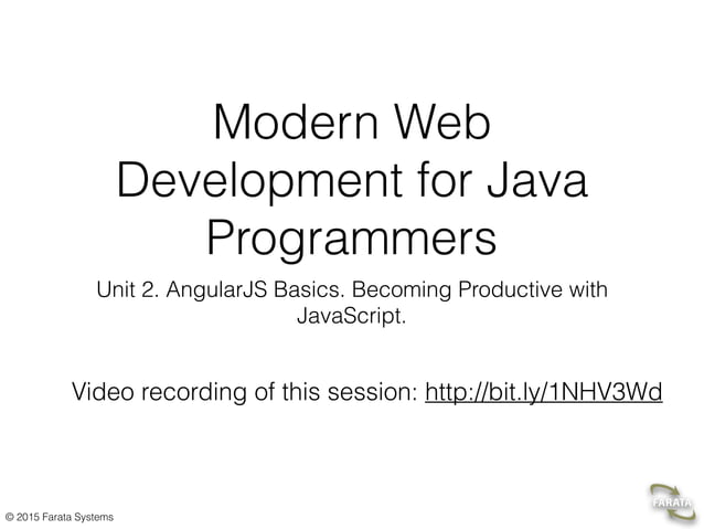 Overview of the AngularJS framework | PPT
