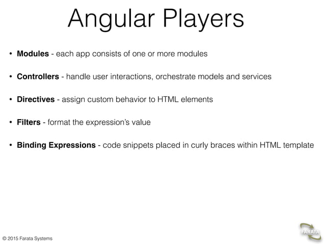 Overview of the AngularJS framework | PPT