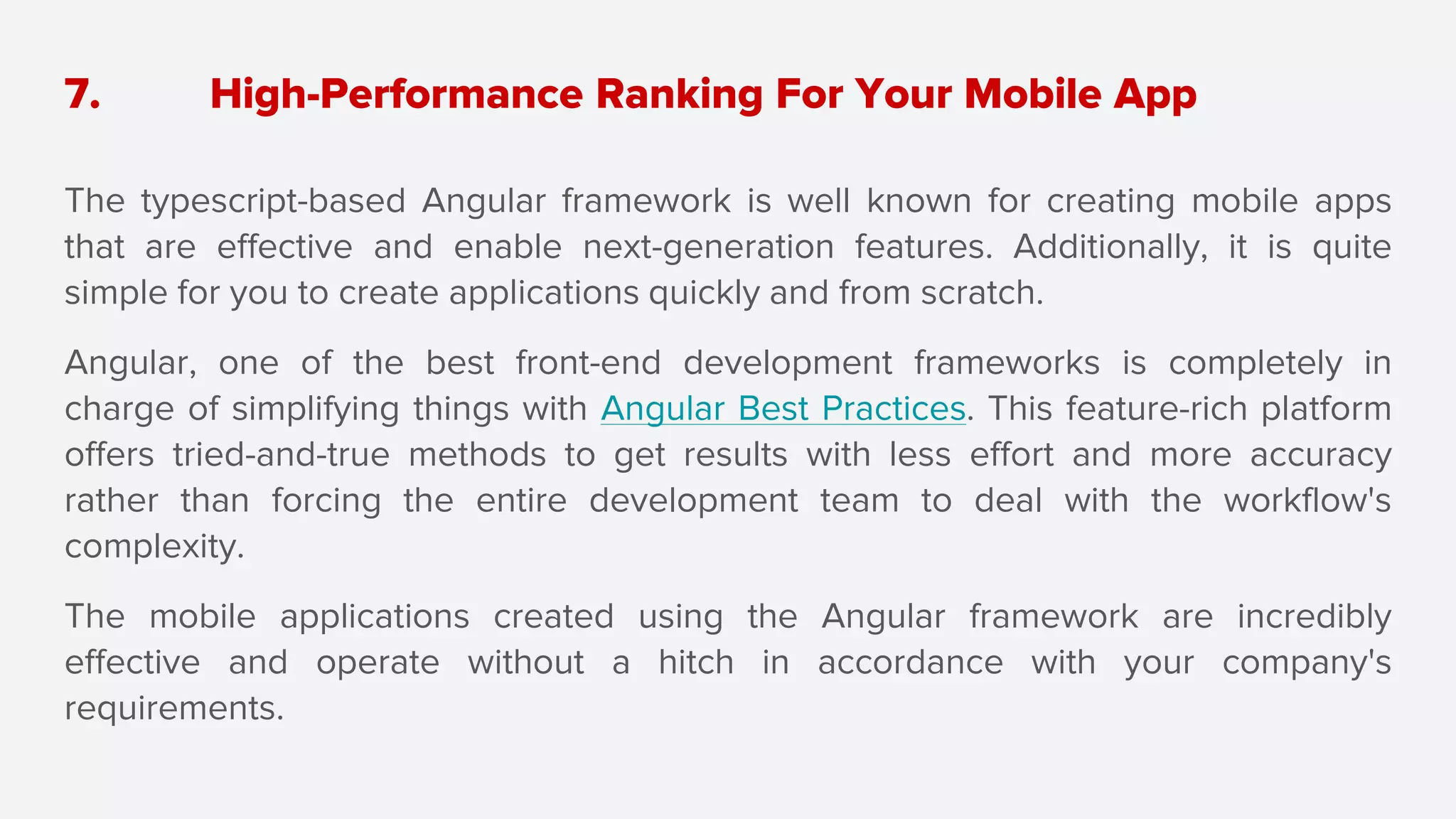 7 Key Reasons To Choose Angular for Mobile App Development Project | PPT