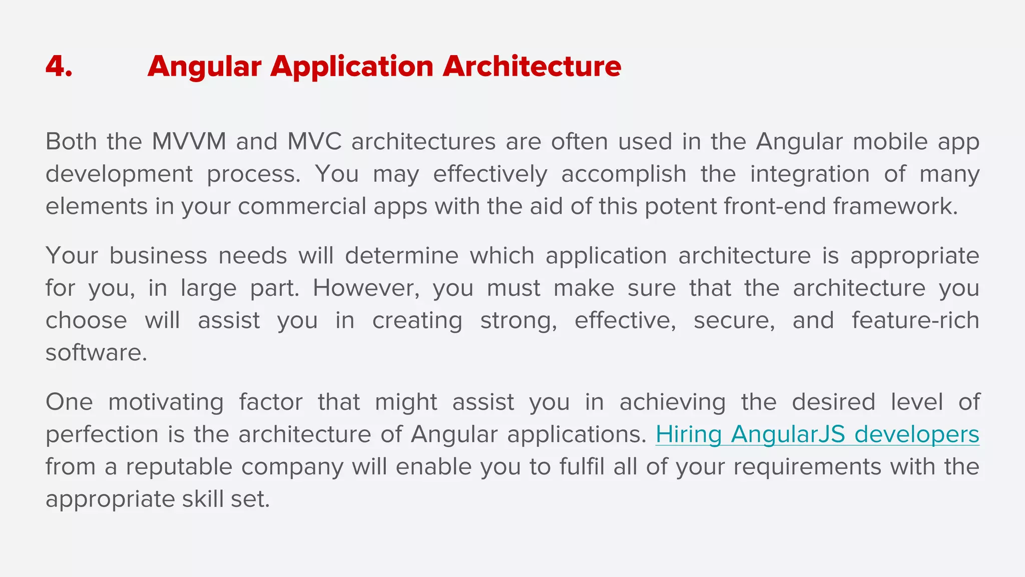7 Key Reasons To Choose Angular for Mobile App Development Project | PPTX