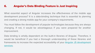 7 Key Reasons To Choose Angular for Mobile App Development Project | PPTX