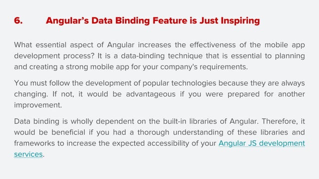 7 Key Reasons To Choose Angular for Mobile App Development Project | PPT