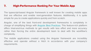7 Key Reasons To Choose Angular for Mobile App Development Project | PPTX