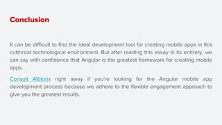 7 Key Reasons To Choose Angular for Mobile App Development Project | PPTX