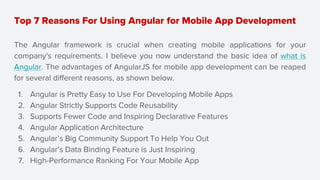 7 Key Reasons To Choose Angular for Mobile App Development Project | PPTX