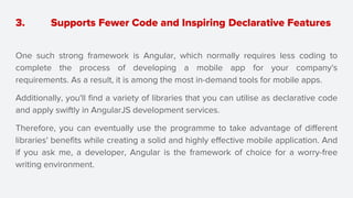 7 Key Reasons To Choose Angular for Mobile App Development Project | PPTX