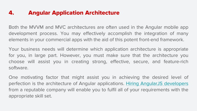 7 Key Reasons To Choose Angular for Mobile App Development Project | PPTX