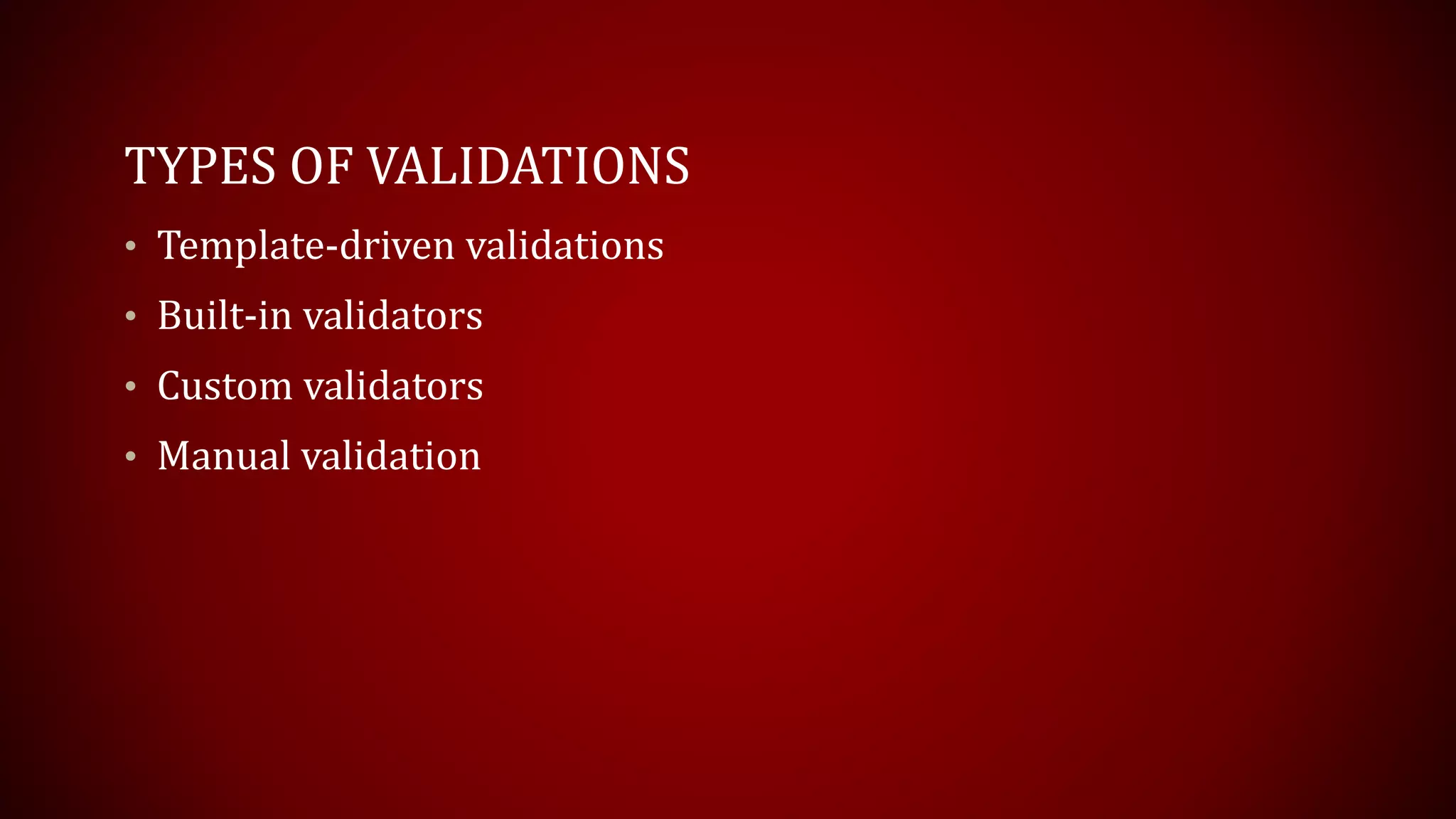 Angular Form Validations | PPT Angular Form Validations | PPT