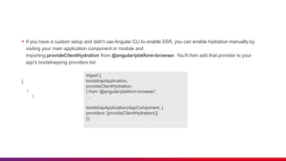 Angular Hydration Presentation (FrontEnd) | PPT