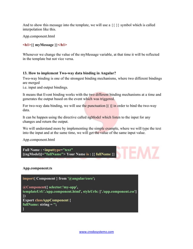 Angular Interview Questions-PDF.pdf | Web Development | Internet