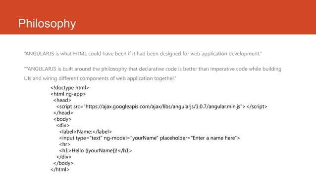Introduction To Angularjs Pptx Web Development Internet