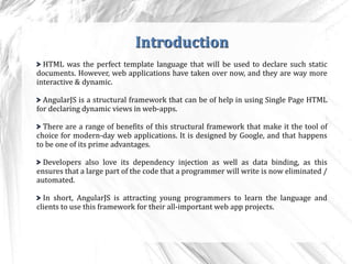 AngularJS – What, Why, Advantages and Disadvantages | PPTX | Web Development | Internet