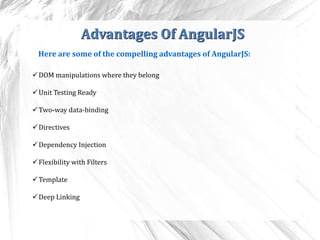 AngularJS – What, Why, Advantages and Disadvantages | PPTX | Web Development | Internet
