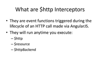 AngularJS $http Interceptors (Explanation and Examples) | PPTX