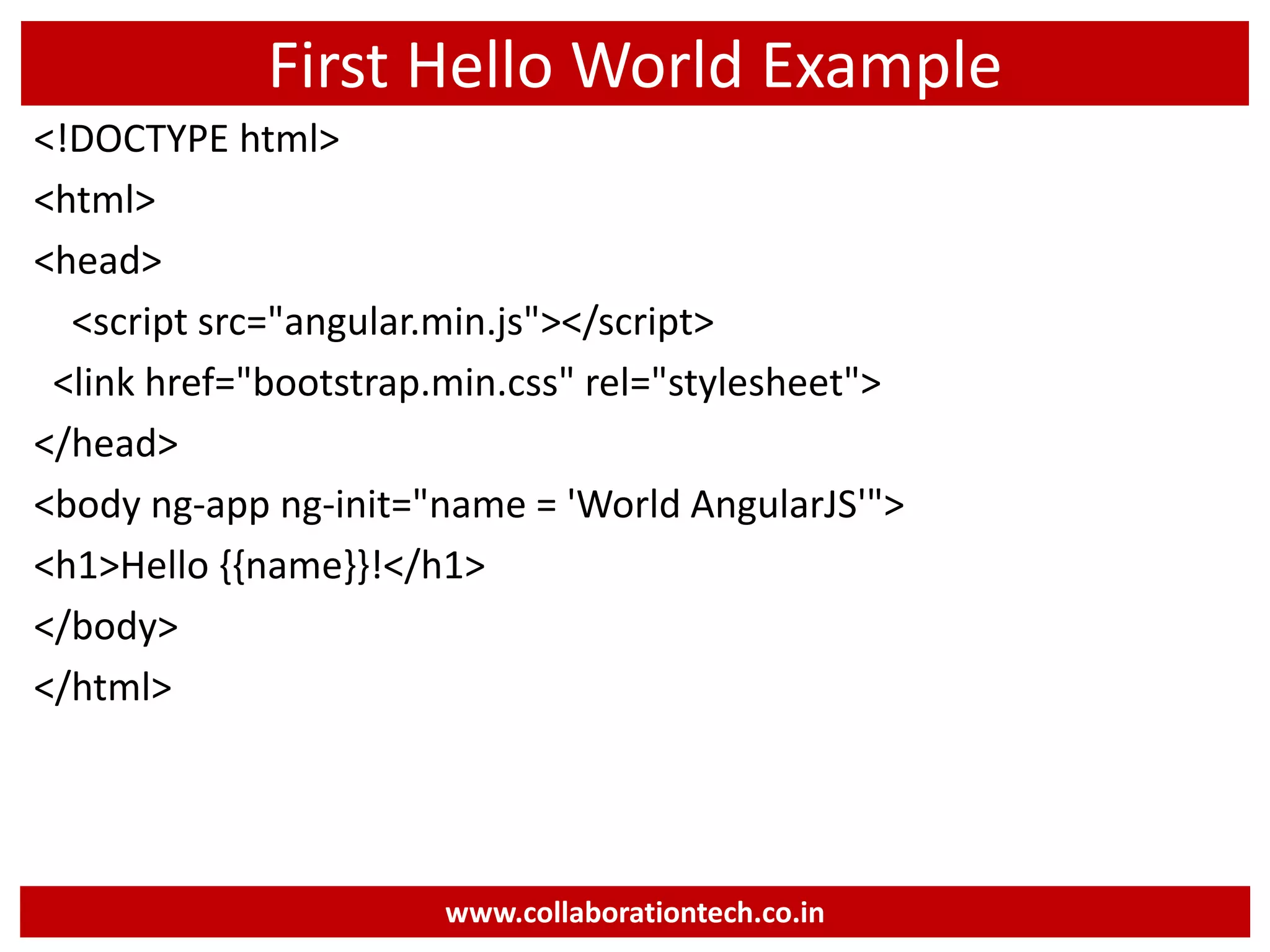 Introduction to AngularJS Framework | PPT Introduction to AngularJS Framework | PPT