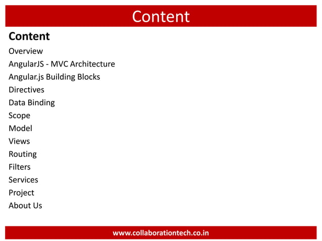 Introduction to AngularJS Framework | PPT Introduction to AngularJS Framework | PPT