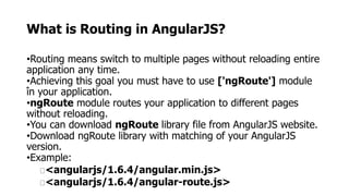 Angularjs rounting part 04 | PPTX