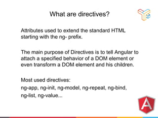 Dive into AngularJS and directives | PPT