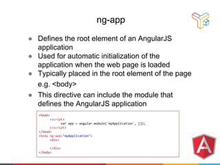 Dive into AngularJS and directives | PPT