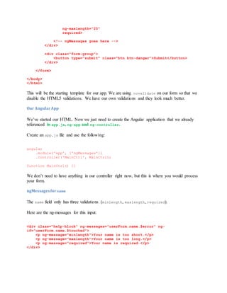 Angular js form validation with ngmessages shashi-19-7-16 | DOCX