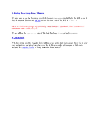 Angular js form validation with ngmessages shashi-19-7-16 | DOCX