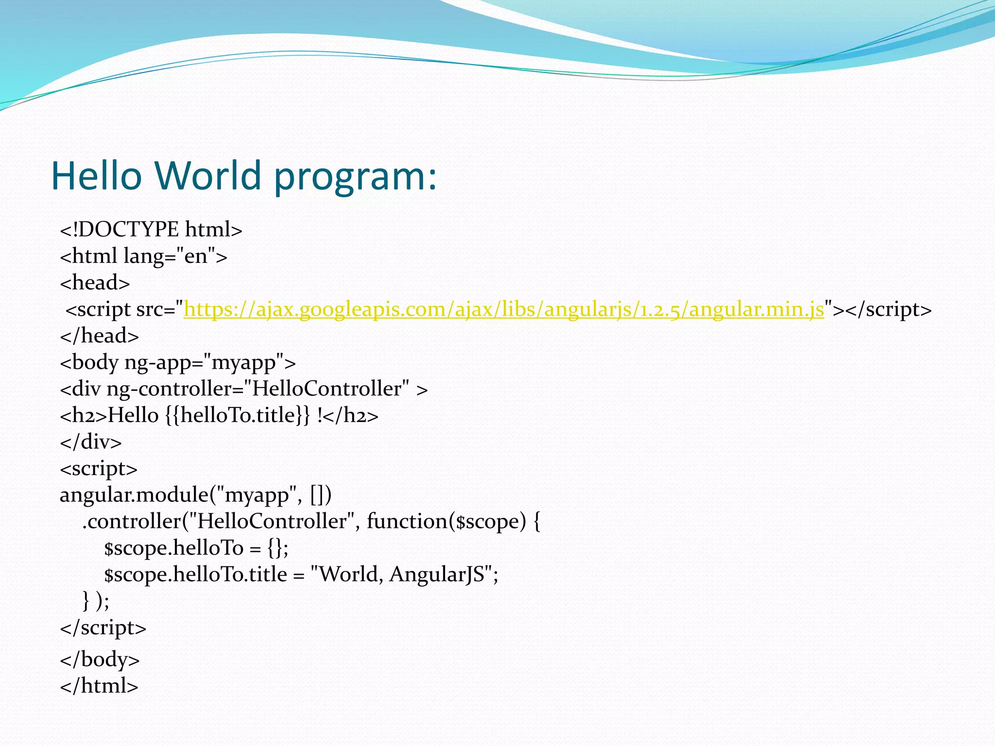 Angular Js Introduction Ppt