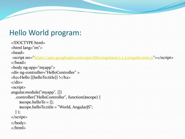 Angular js introduction | PPT