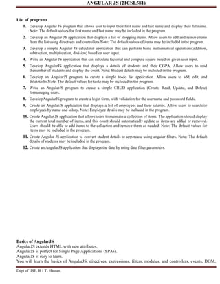 ANGULAR JS LAB MANUAL(final) vtu2021 sch | DOCX