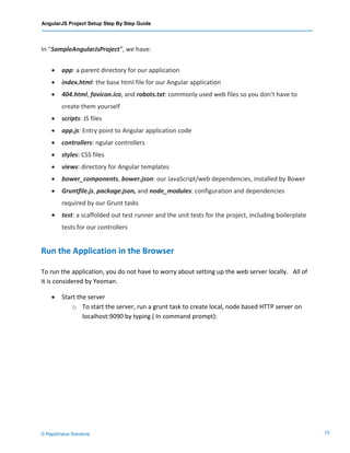 AngularJS Project Setup step-by- step guide - RapidValue Solutions | PDF