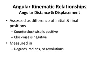Angular kinematics of human movement | PPTX