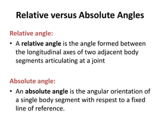 Angular kinematics of human movement | PPTX | Physics | Science