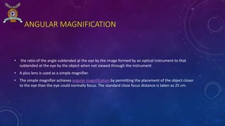 Angular magnification of mircoscope and telescope by anjali and ...