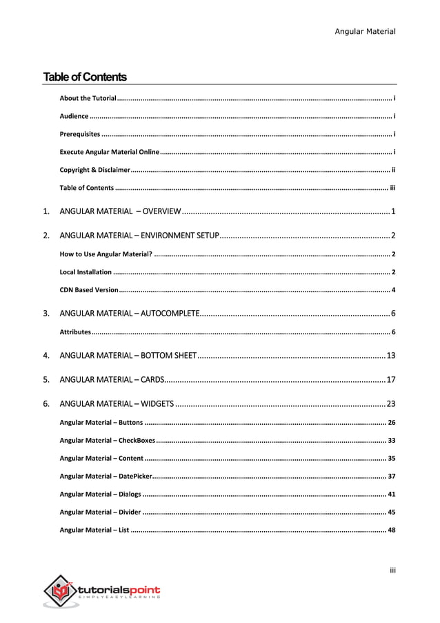 Angular material tutorial | PDF