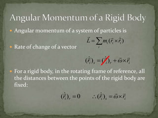 Angular momentum in terms of rigid body | PPTX