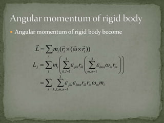 Angular momentum in terms of rigid body | PPTX