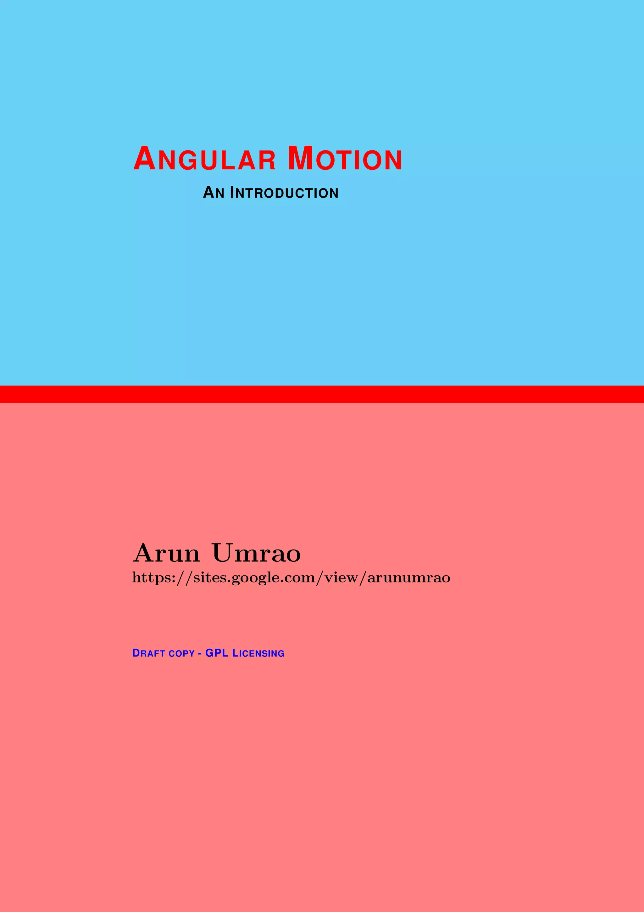Principle of Angular Motion - Physics - An Introduction by Arun Umrao | PDF