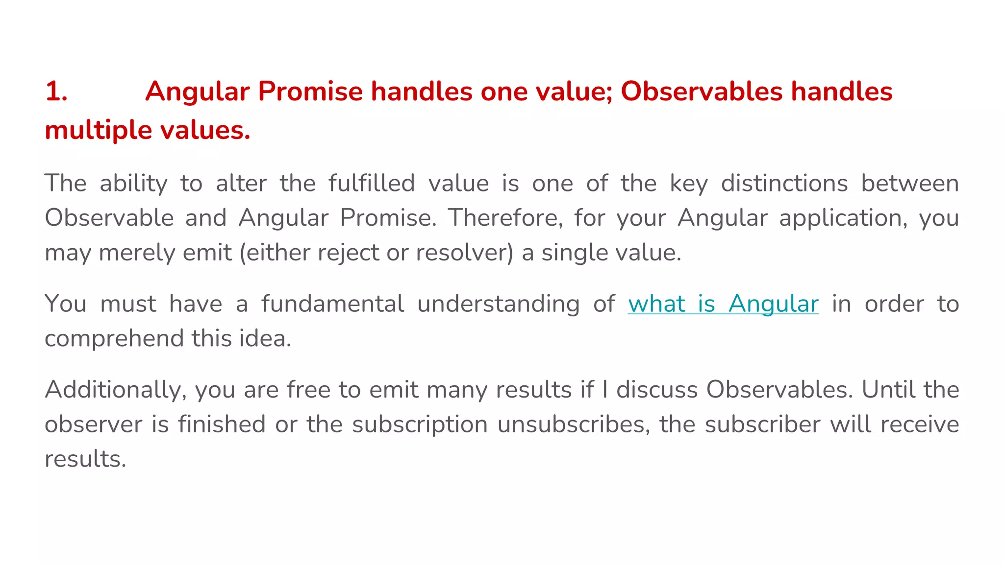Angular Promise vs Observable | PPTX
