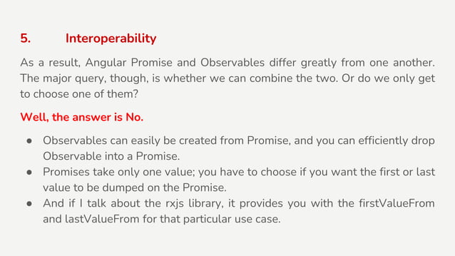 Angular Promise vs Observable | PPTX