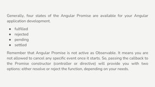 Angular Promise vs Observable | PPTX