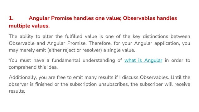 Angular Promise vs Observable | PPTX