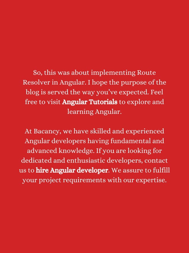 Angular resolver tutorial | PDF