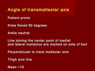 Angular & torsional deformities of the lower limb | PPT