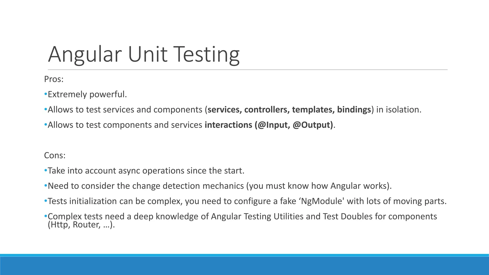 Angular Unit Testing Pptx Web Development Internet