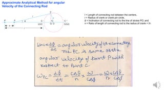 Angular Velocity of connecting Rod (Analytical Method) | PPT