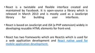 Angular vs react | PPTX