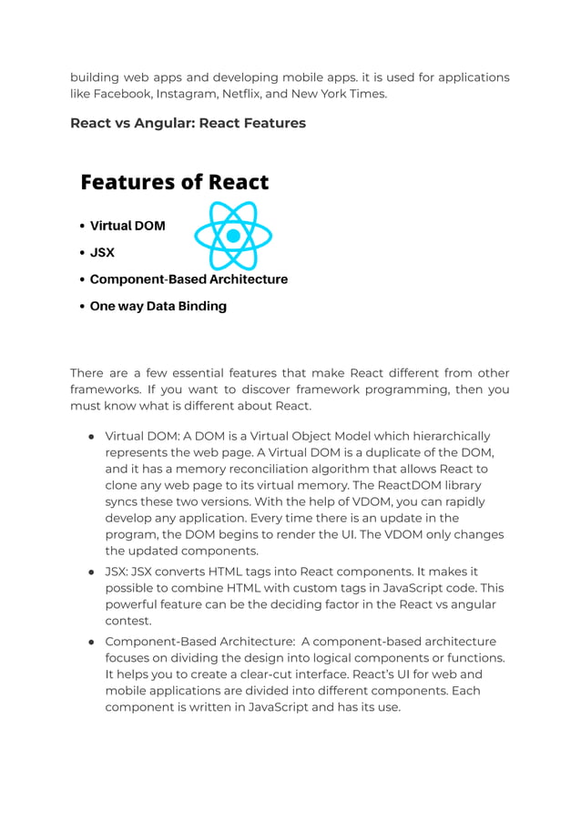 Angular vs react.pdf | Web Development | Internet