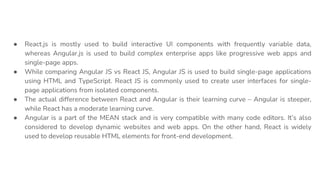 Angular vs React | PPTX