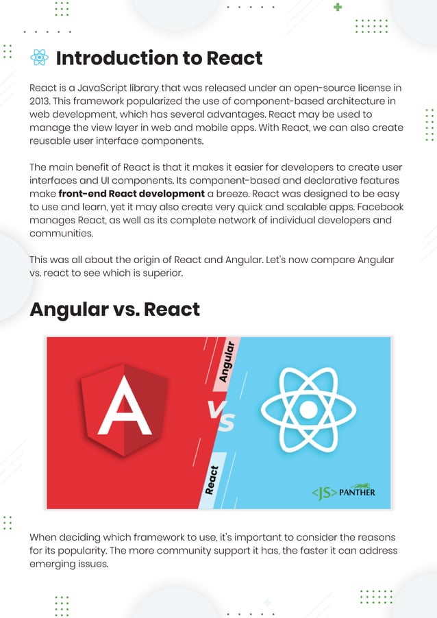 Angular VS React The Battle of Best Front End Frameworks.pdf | Web ...